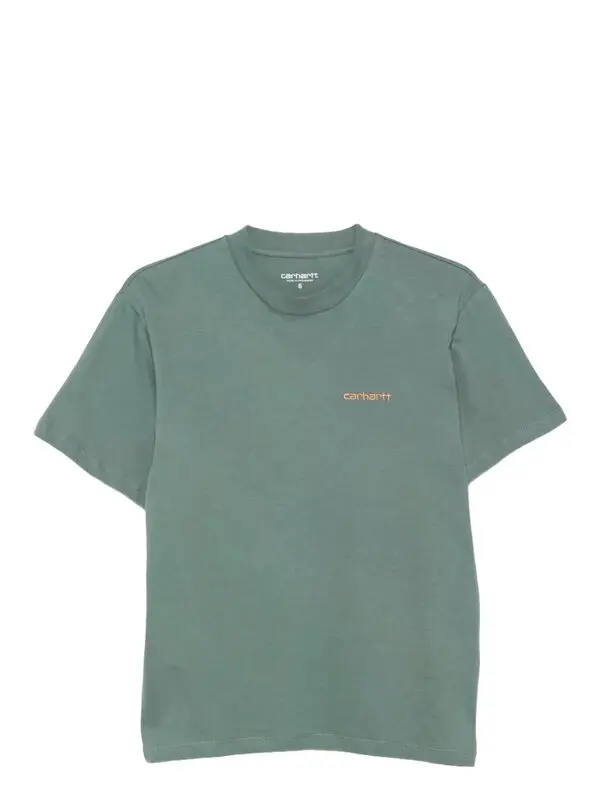Carhartt Work In Progress Script Logo-embroidered T-shirt - Green