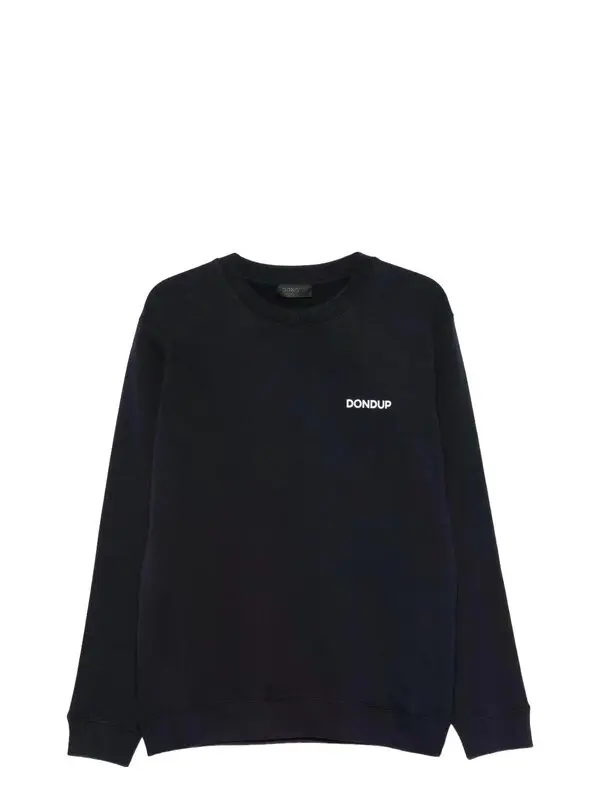 DONDUP Logo-print Crew Neck Sweatshirt - Blue
