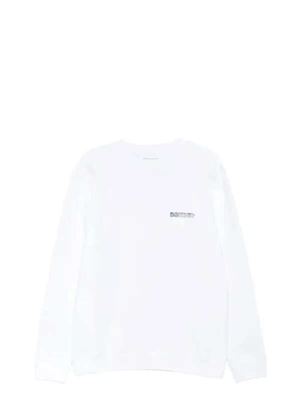 DONDUP Logo-print Crew Neck Sweatshirt - White