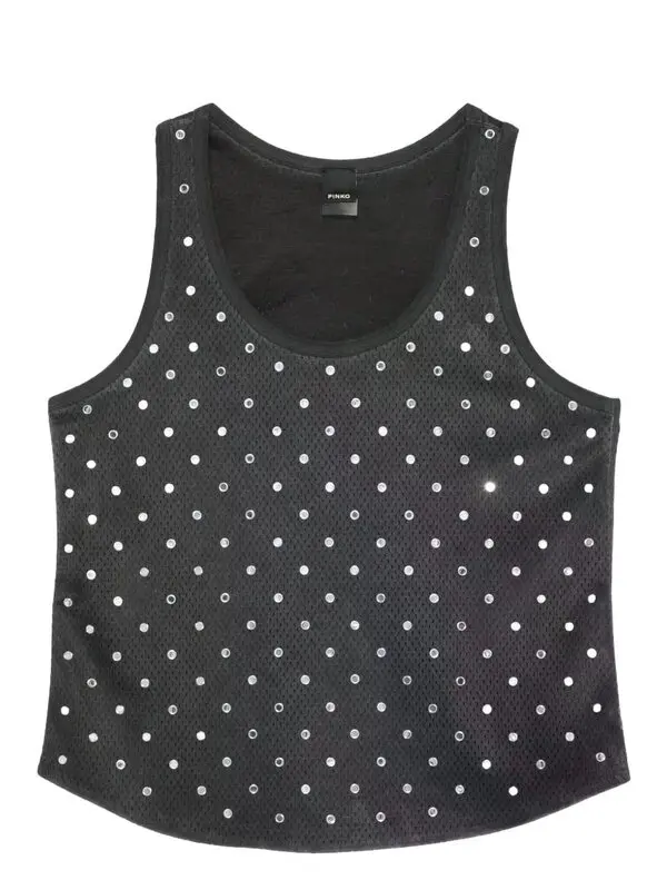 Pinko Studded Tank Top - Black