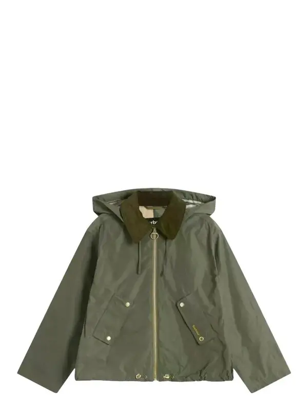 Barbour Hooded Corduroy-collar Jacket - Green