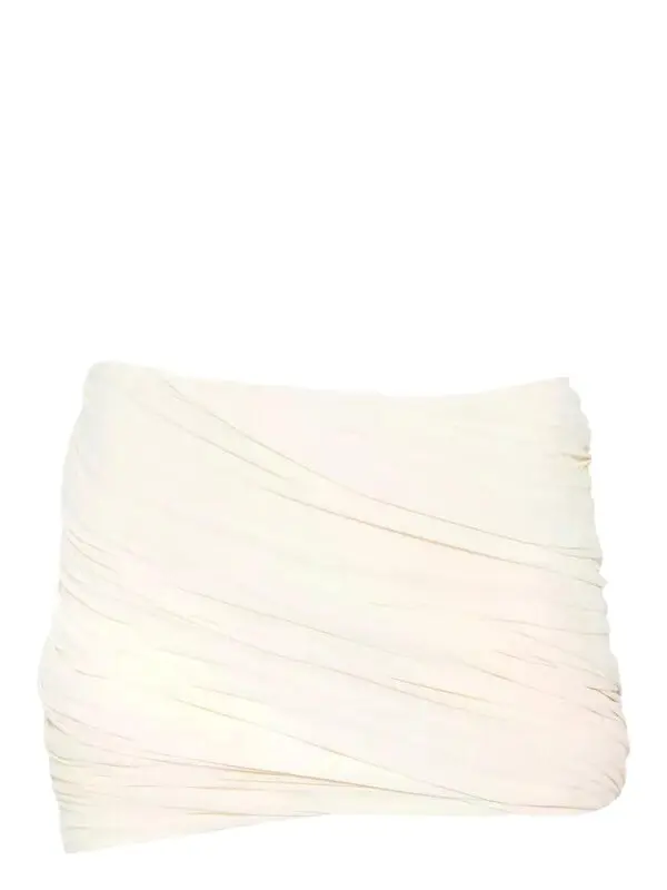 Rick Owens Ruched Mini Fitted Skirt - Neutrals