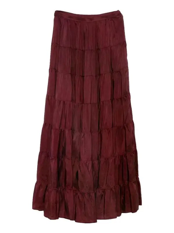 FORTE_FORTE Tie Maxi Skirt - Red
