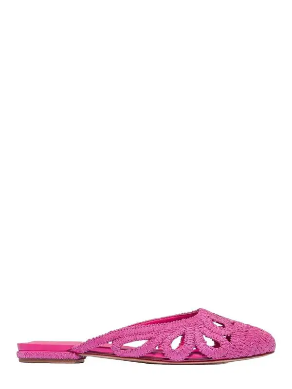 Bernardo Cappadocia Raffia Cut-out Mules - Pink