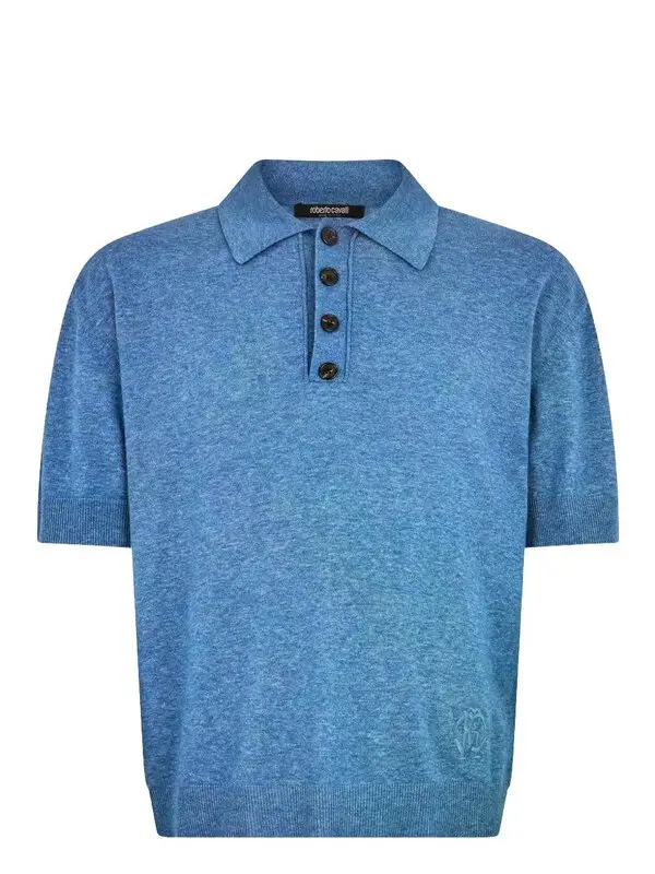Roberto Cavalli Logo-embroidered Polo Shirt - Blue