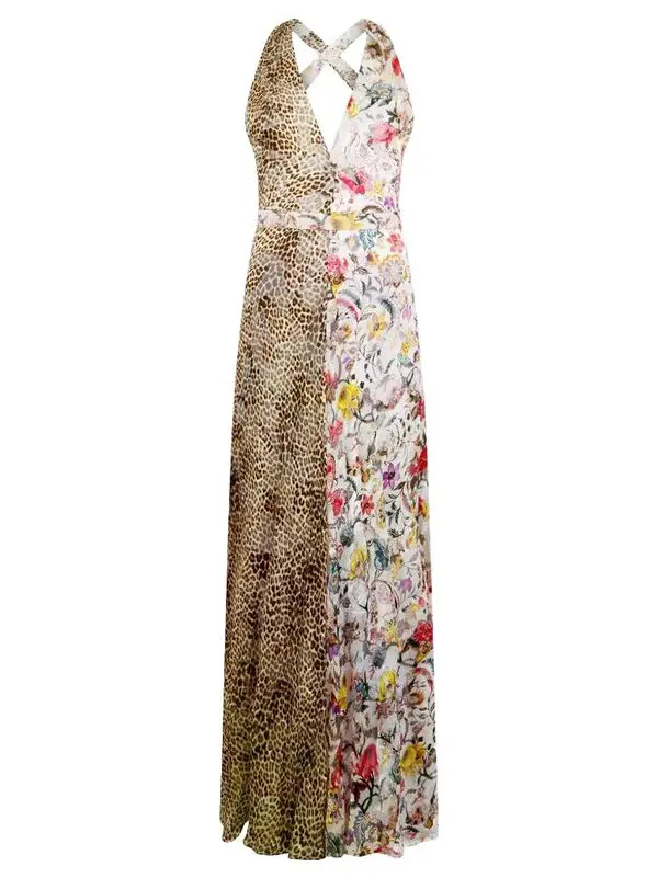 Roberto Cavalli Animal-print Maxi Dress - Brown