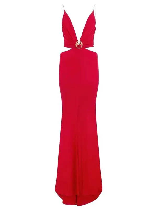 Roberto Cavalli Cut-out Maxi Dress - Red