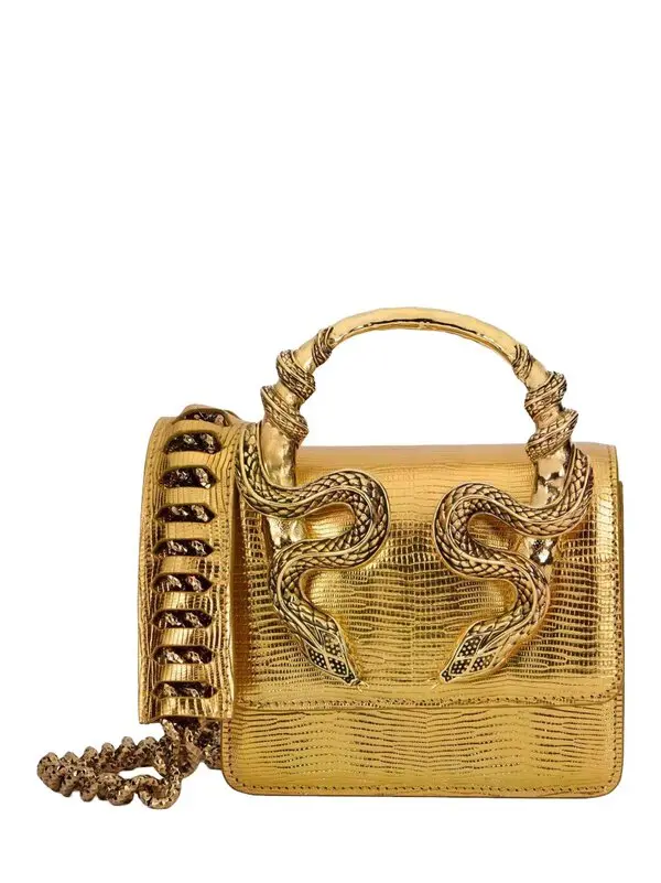 Roberto Cavalli Serpentine Tote Bag - Gold
