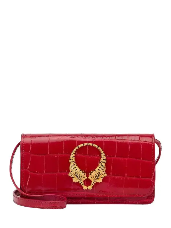 Roberto Cavalli Tiger-motif Shoulder Bag - Red