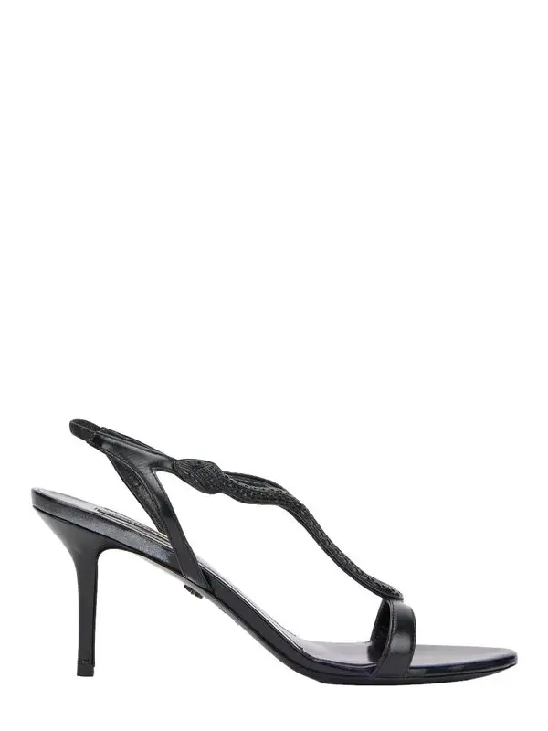 Roberto Cavalli T-strap Stiletto Sandals - Black