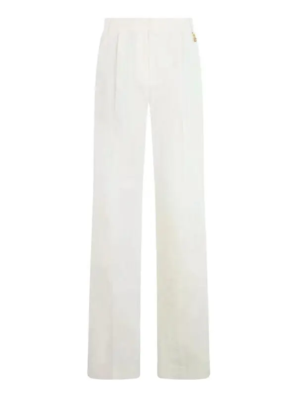 Roberto Cavalli Pleated Trousers - White