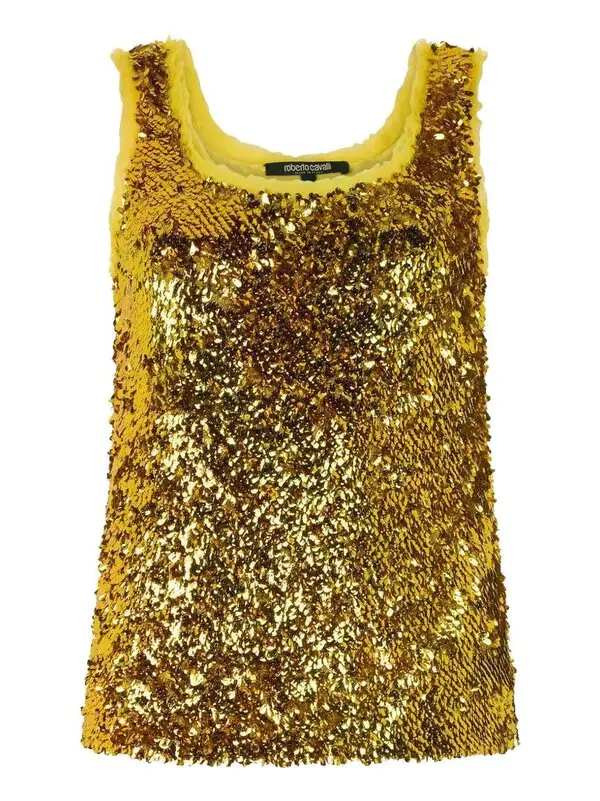 Roberto Cavalli Sleeveless Top - Yellow