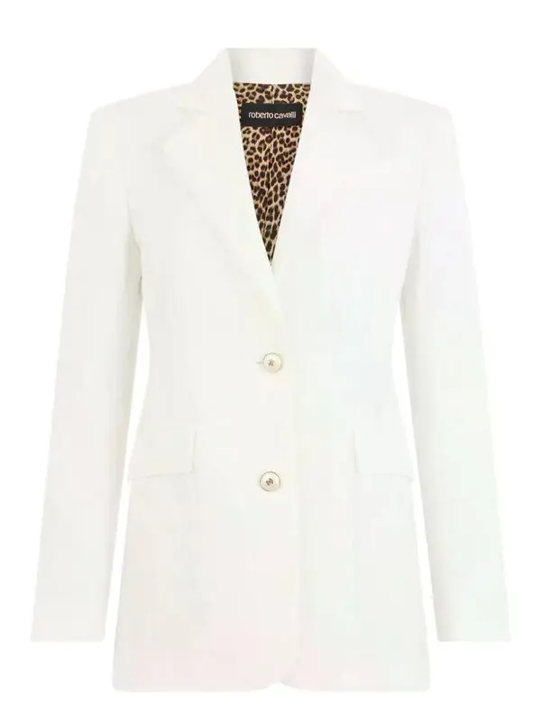 Roberto Cavalli Button-up Blazer - White