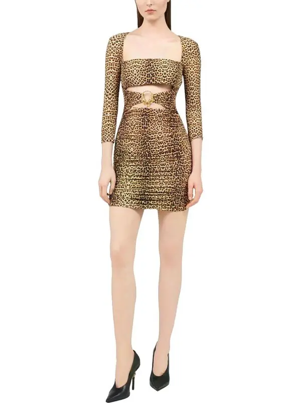 Roberto Cavalli Animal-print Mini Dress - Neutrals