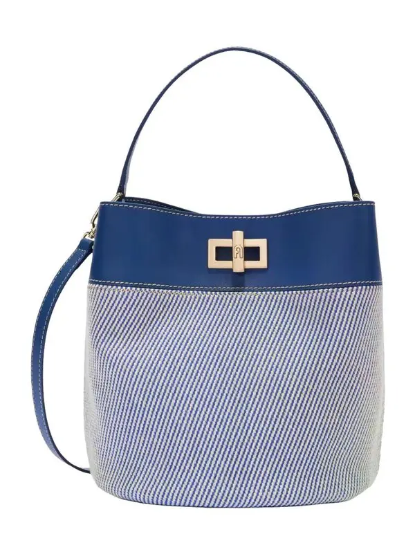 Furla Striped Bucket Bag - Blue