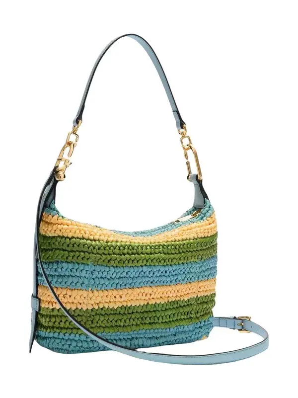 Furla Striped Chain Shoulder Bag - Green