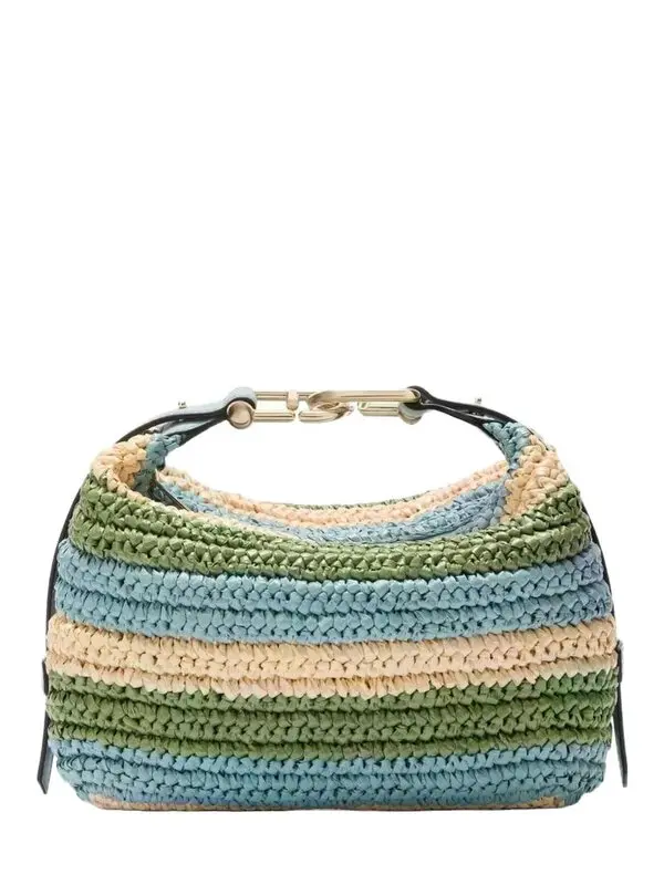Furla Striped Chain Shoulder Bag - Green