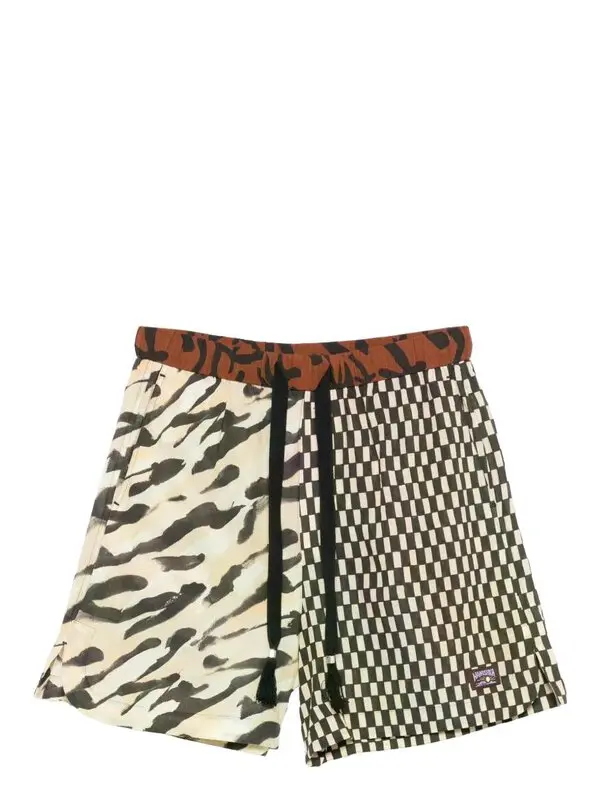 Nanushka Geometric-pattern Shorts - Neutrals