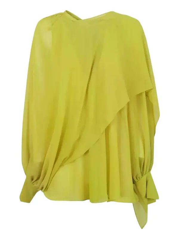 GIANLUCA CAPANNOLO Gathered Draped Top - Yellow