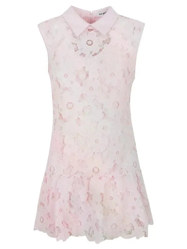 SELF-PORTRAIT Lace Mini Dress - Pink