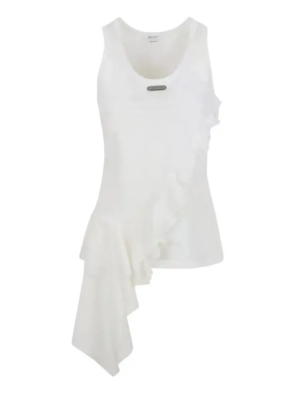 Alexander McQueen Ruffled Asymmetric Shirt - White