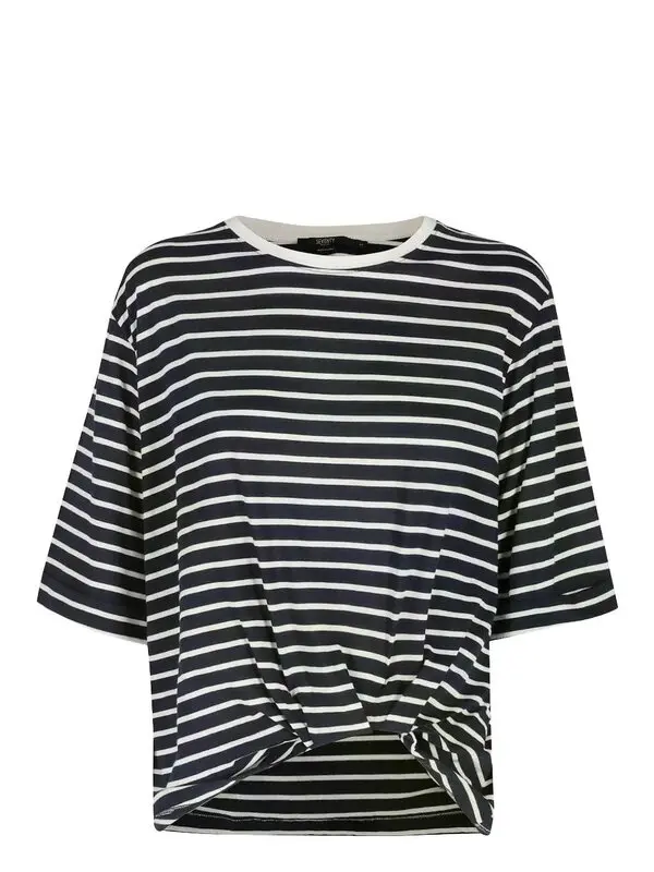 Seventy Striped Knotted Top - Blue