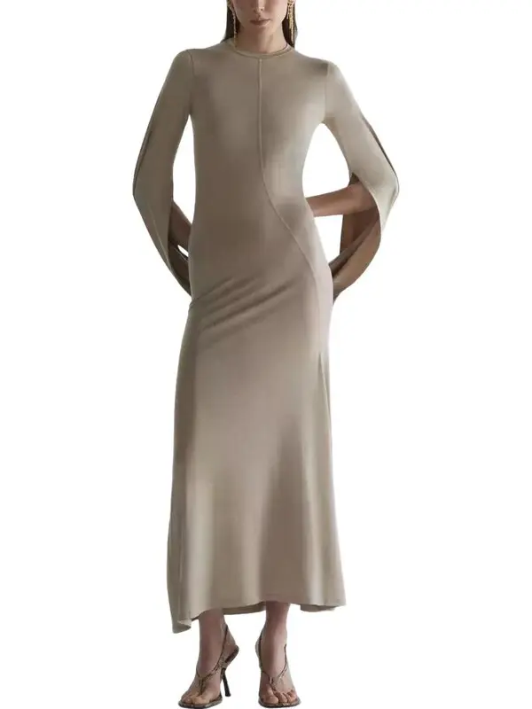 MUGLER Cascade Loop Dress - Neutrals