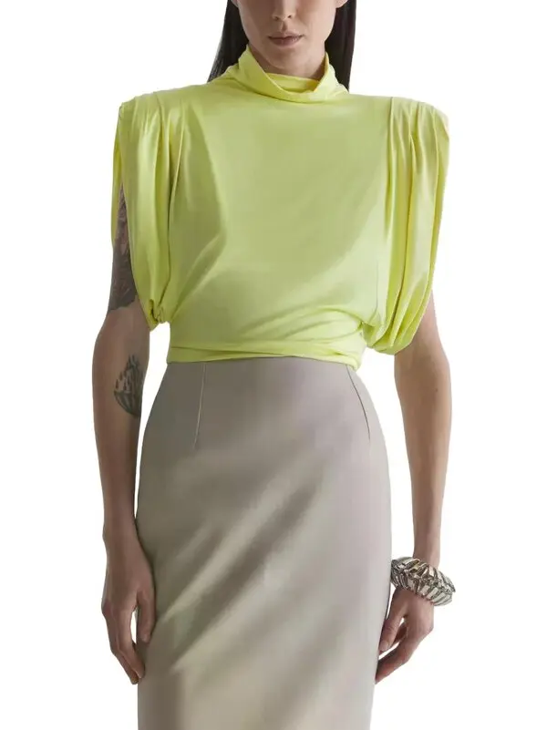 MUGLER Jersey Blouse - Green