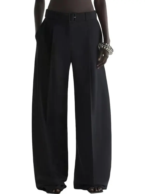 MUGLER Belted Trousers - Black