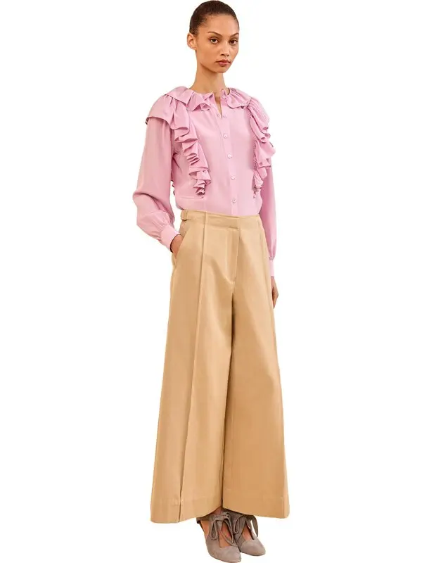 Ulla Johnson Sascha Cropped Trousers - Sahara