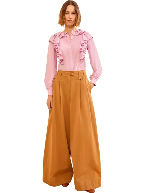 Ulla Johnson Motherwell Wide-leg Trousers - Burnish