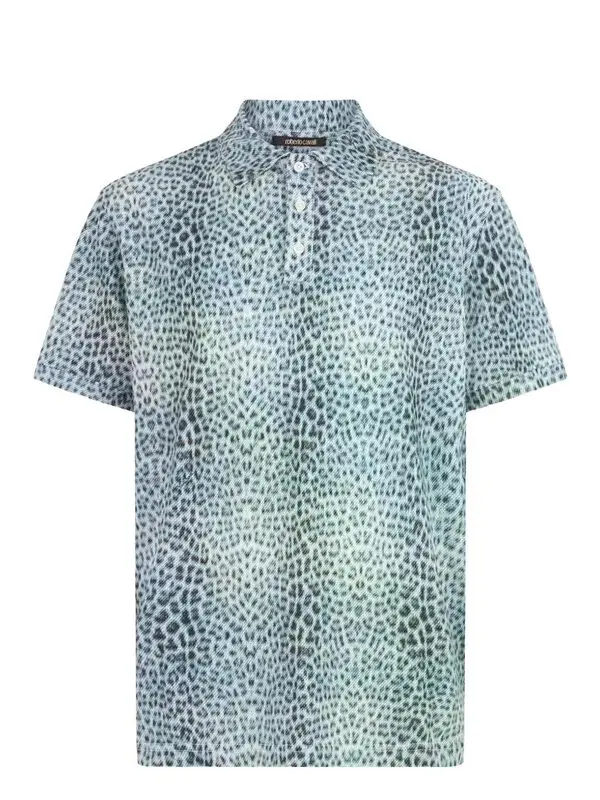 Roberto Cavalli Baby Jaguar Polo Shirt - Blue