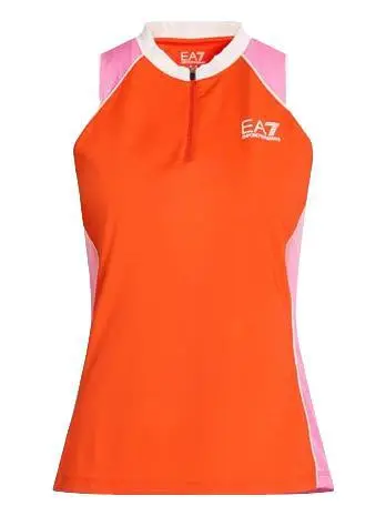 EA7 T-shirt In Light Polyester And Elastane - Orange
