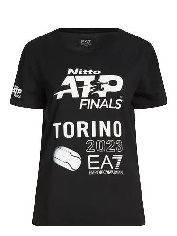EA7 Printed Cotton T-shirt - Black