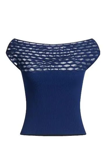 Gimaguas Intarsia-knit Top - Navy