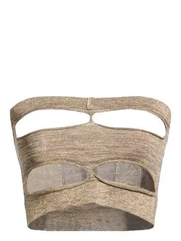 Rick Owens Knitted Metallic Tube Top - Gold