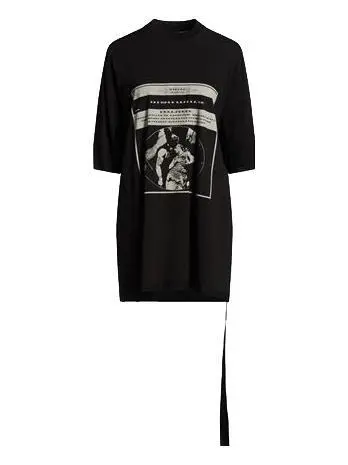 Rick Owens Printed Cotton T-shirt - Black