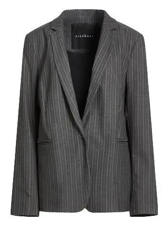 John Richmond Pinstriped Single-breasted Blazer - Grey