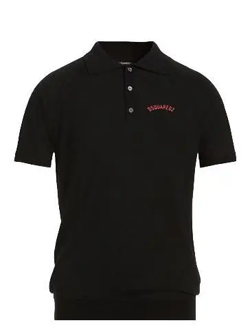 Dsquared2 Lightweight Virgin Wool Sweater With Short Sleeves - Black