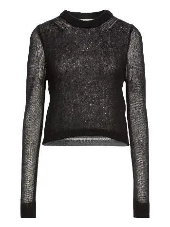 Ba&sh Knitted Sweater In Mohair And Wool Blend - Black