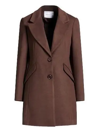 FRACOMINA Single-breasted Brushed-felt Coat - Brown