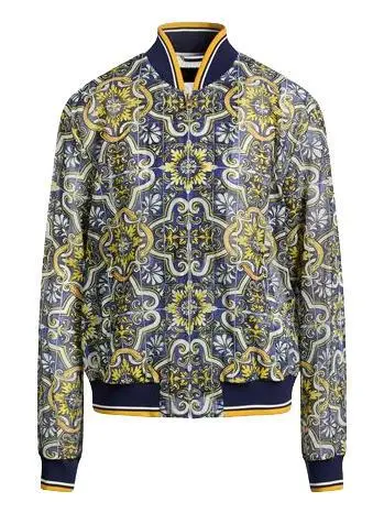 Dolce & Gabbana Bright Polyamide Bomber Jacket - Blue