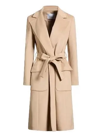 FRACOMINA Belted Brushed-felt Coat - Beige