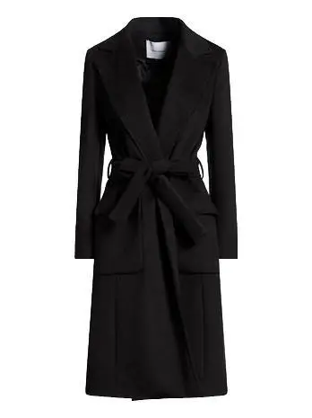 FRACOMINA Belted Brushed-felt Coat - Black
