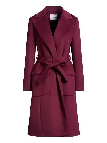 FRACOMINA Belted Brushed-felt Coat - Red