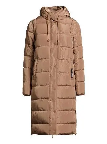 HISTORIC Padded Hooded Puffer Coat - Brown