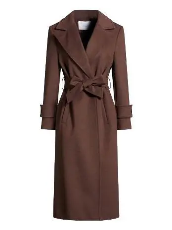 FRACOMINA Belted Double-breasted Coat - Brown