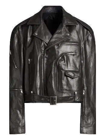 Rick Owens Calfskin Biker Jacket - Black