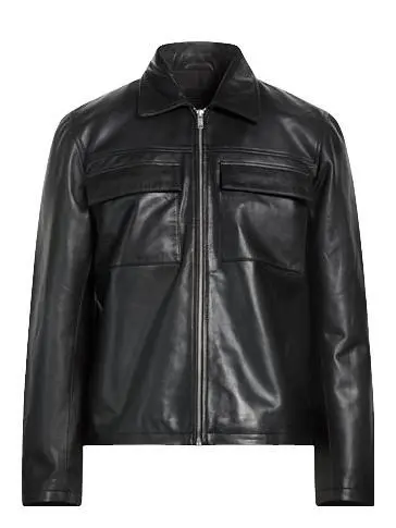 Bolongaro Trevor Pebbled-leather Jacket - Black
