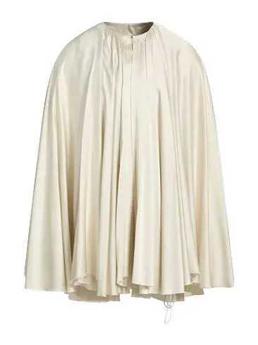 Rick Owens Satin Wrap Cape - White